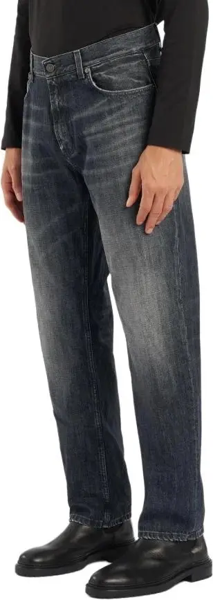 DONDUP Straight Leg Jeans With Classic Five Pockets - Black