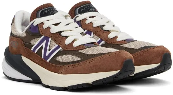 NEW BALANCE 990v4 Lace-up Sneakers - Brown