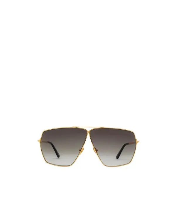 TOM FORD Logo Aviator Sunglasses - Gray