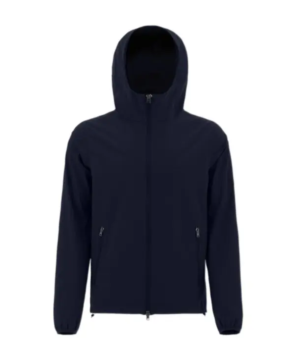 Herno Zip-up Hooded Jersey Jacket - Black
