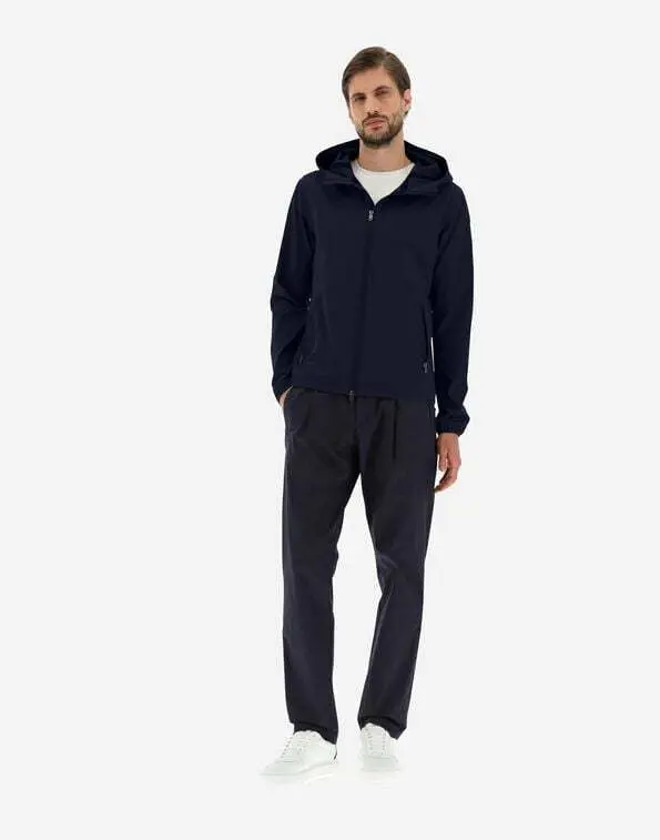 Herno Zip-up Hooded Jersey Jacket - Black