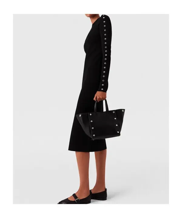 Stella McCartney Long Sleeve Ribbed Slit Dress