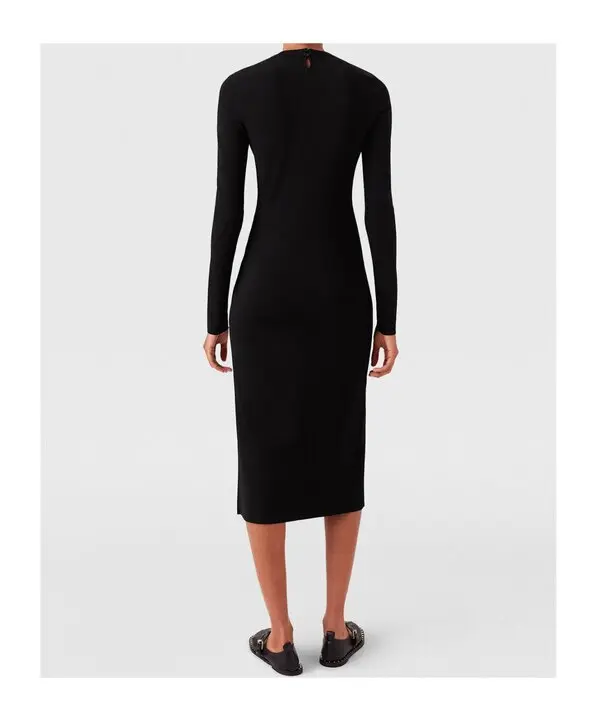 Stella McCartney Long Sleeve Ribbed Slit Dress