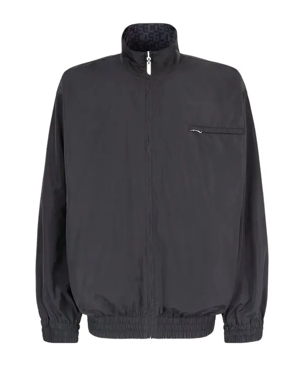Gcds All-over Logo Printed Zip-up Reversible Jacket