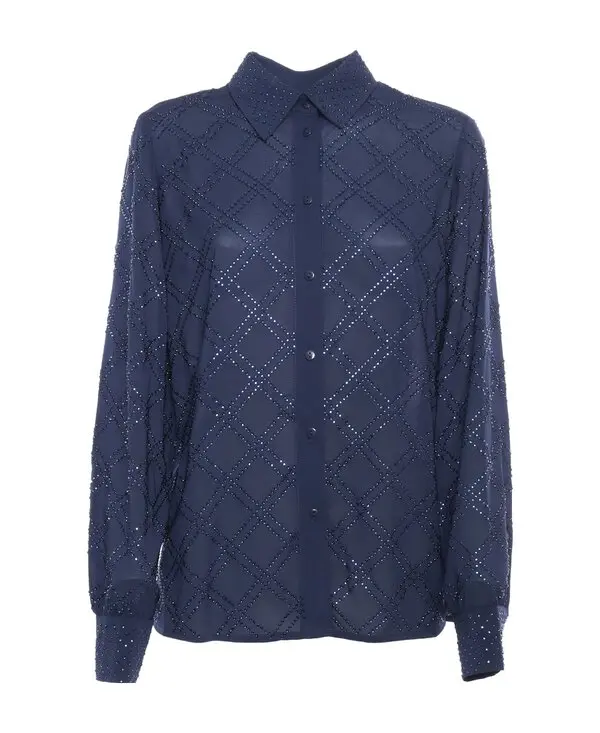 P.a.r.o.s.h Embellished Long-sleeved Shirt