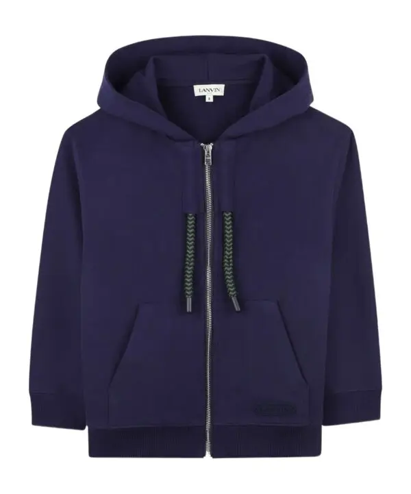 LANVIN Zip-up Logo Hoodie