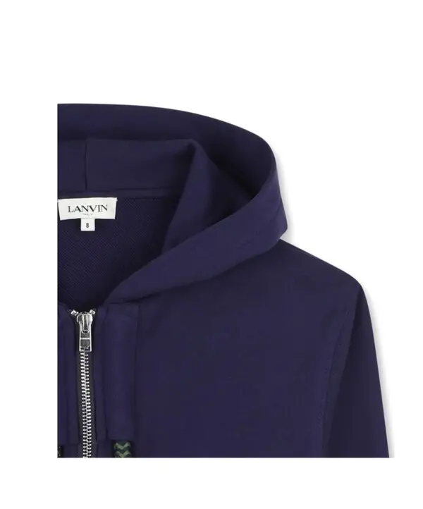 LANVIN Zip-up Logo Hoodie