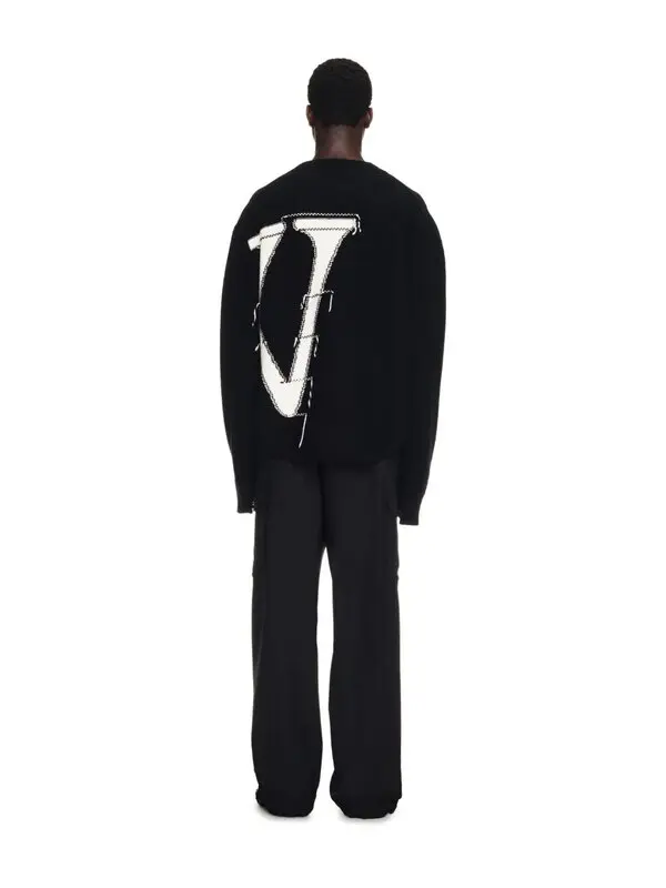 Off-White Intarsia Logo Crewneck Jumper