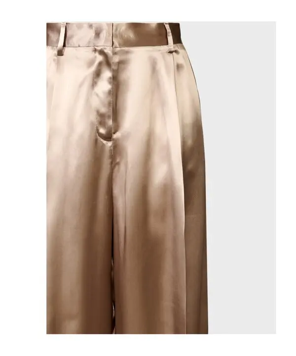 Fabiana Filippi Straight-leg Satin Trousers - Brown