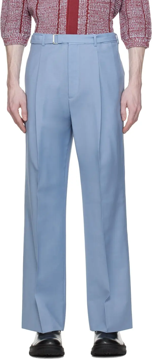 LANVIN Wide-leg Tailored Trousers - Blue