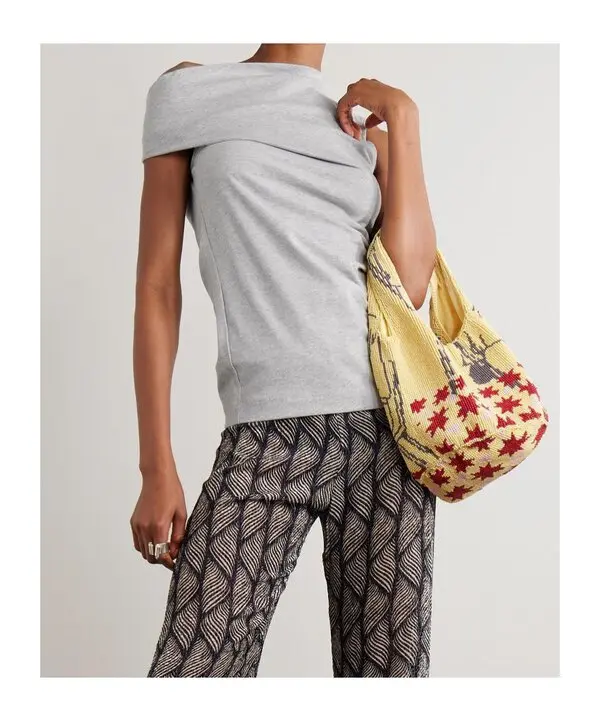 Dries Van Noten Off-the-shoulder Draped Knit Top