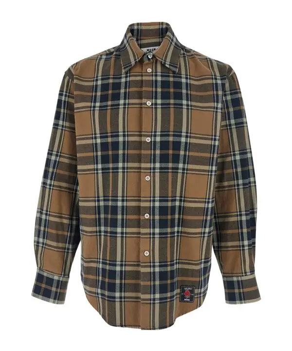 MSGM Long Sleeved Checked Shirt
