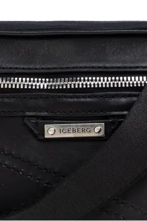 Iceberg Logo Zip Pocket Shoulder Bag