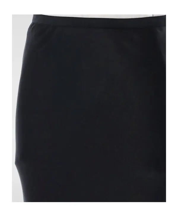 ANINE BING Bar Fluted Satin Midi Skirt