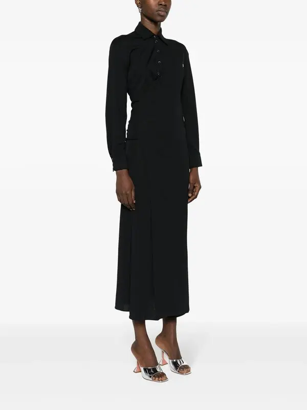 Rabanne Ruched Straight Hem Wrap Dress