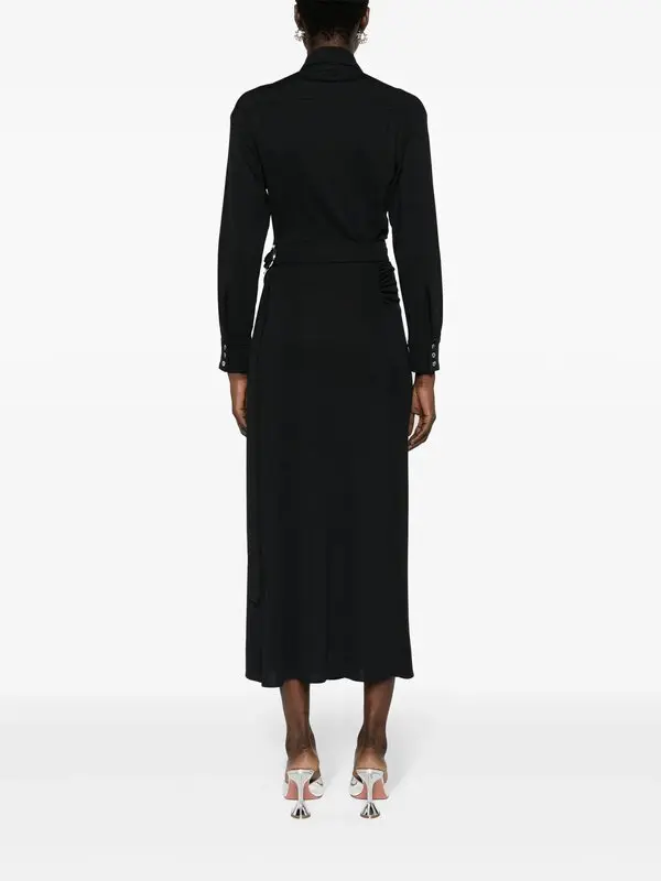 Rabanne Ruched Straight Hem Wrap Dress