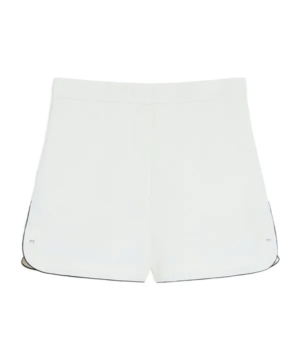 Max Mara Double-faced Cotton Canvas Shorts - White