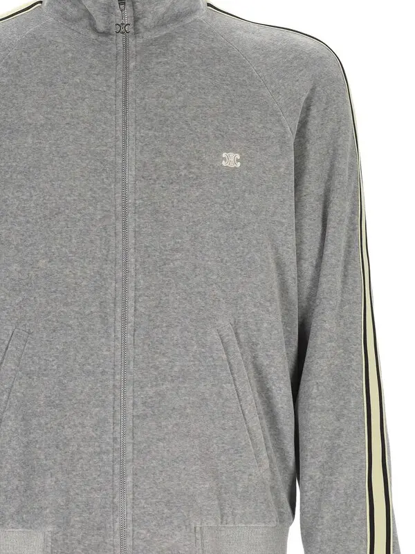 Celine Tracksuit Jacket In Velvet Cotton