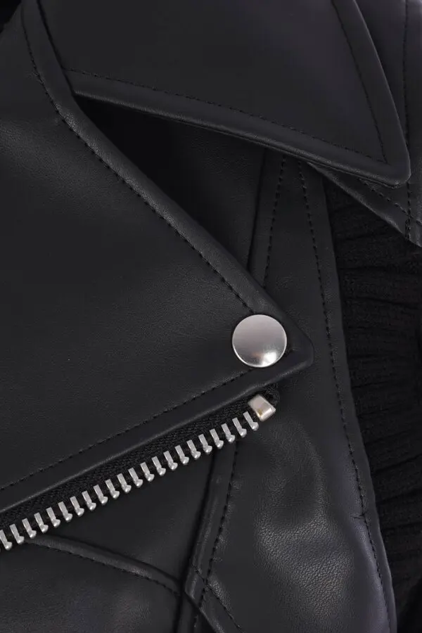 Junya Watanabe Asymmetrical Zip-up Leather Jacket With Belt