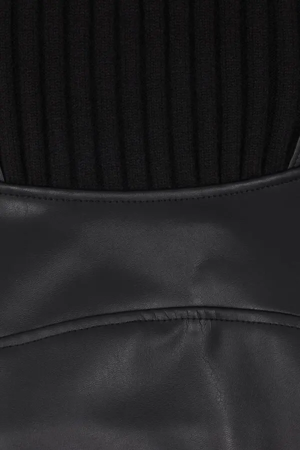 Junya Watanabe Asymmetrical Zip-up Leather Jacket With Belt