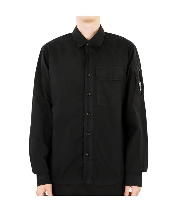 C.P. COMPANY Button Long-sleeved Shirt - Black
