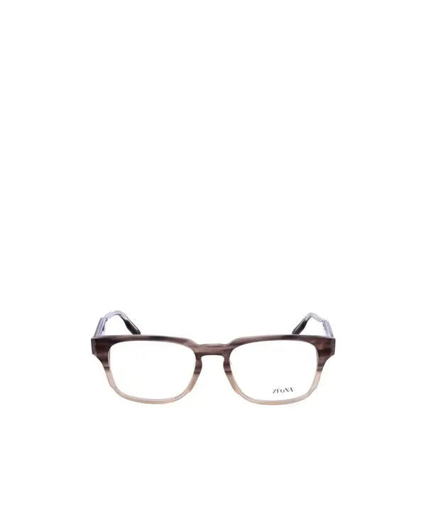 Zegna Rectangle Frame Eyeglasses - White