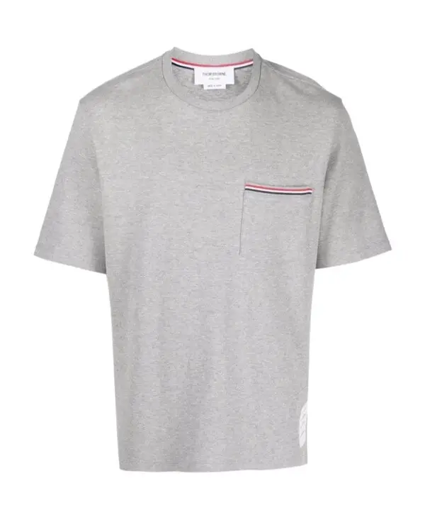 Thom Browne Crewneck Short-sleeved T-shirt - Light Gray