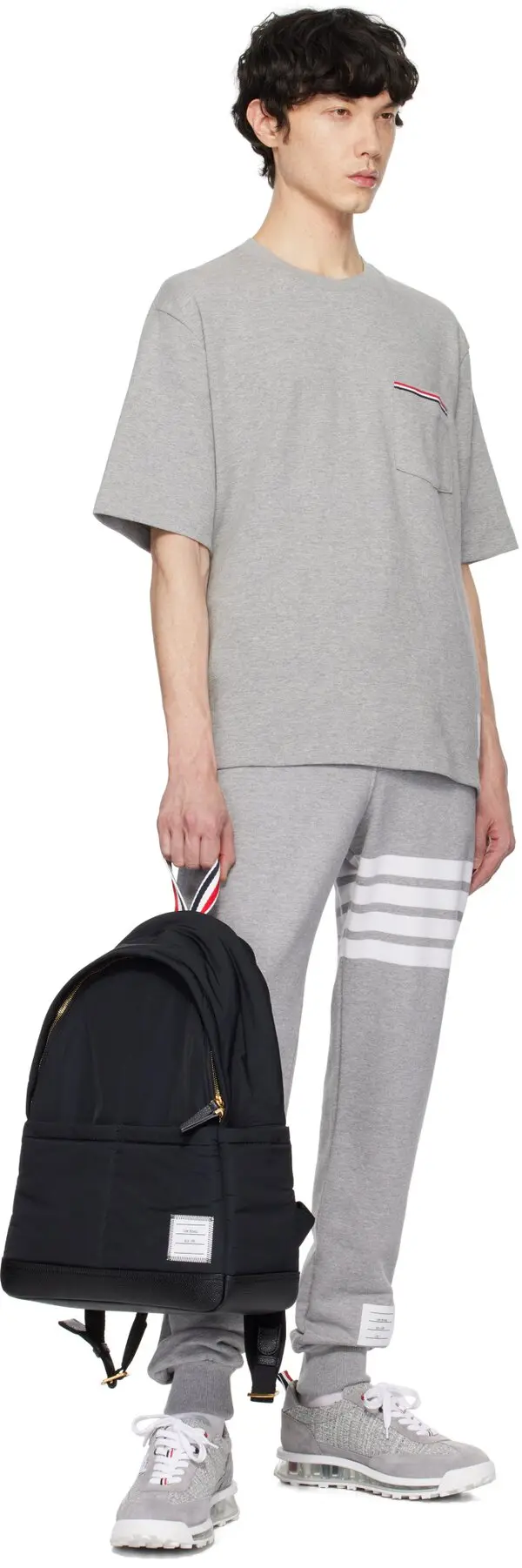 Thom Browne Crewneck Short-sleeved T-shirt - Light Gray