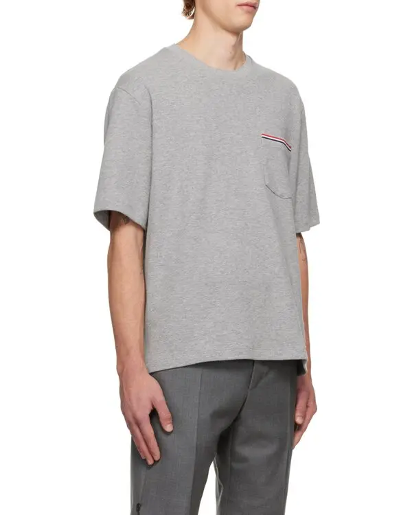 Thom Browne Crewneck Short-sleeved T-shirt - Light Gray
