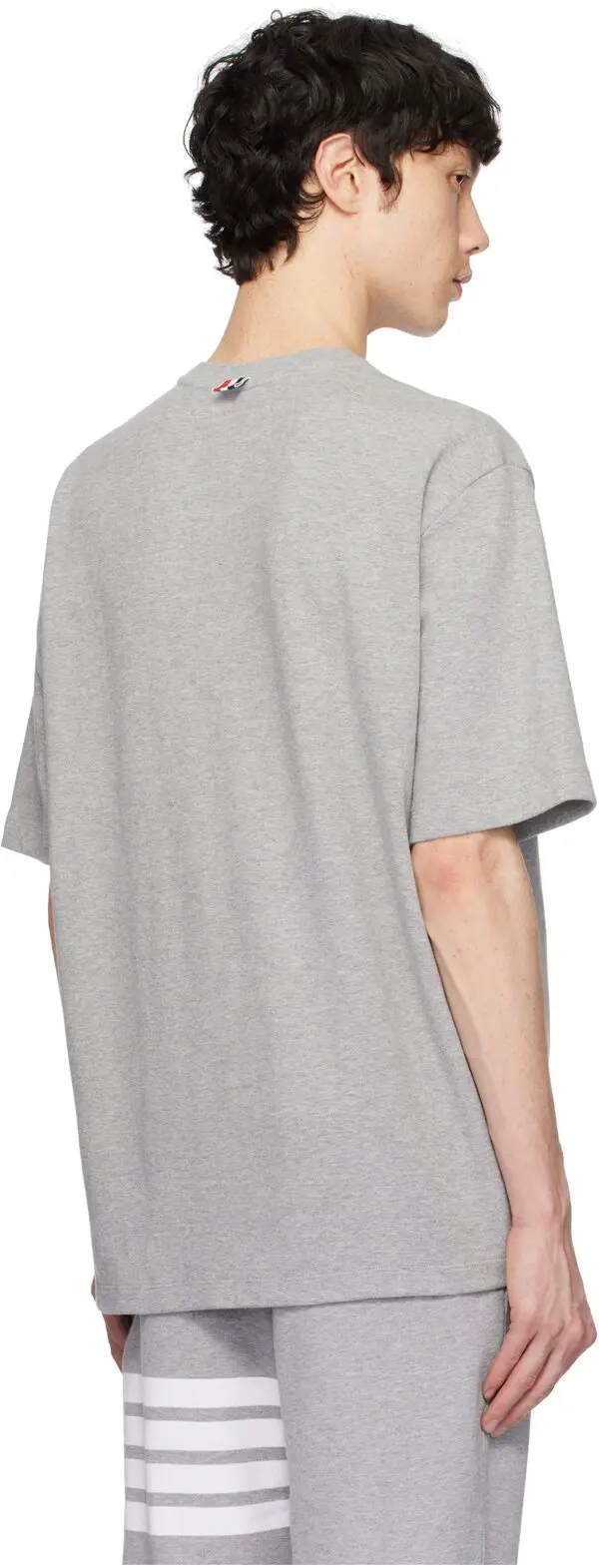 Thom Browne Crewneck Short-sleeved T-shirt - Light Gray