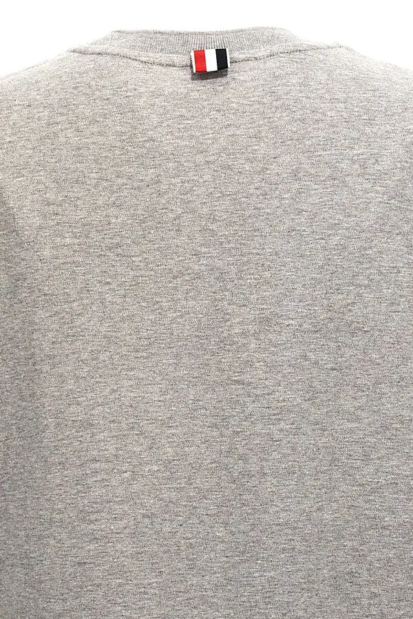 Thom Browne Crewneck Short-sleeved T-shirt - Light Grey