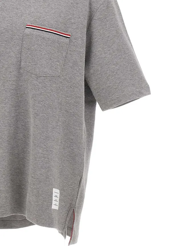 Thom Browne Crewneck Short-sleeved T-shirt - Light Grey