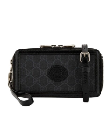 Gucci Logo Presbyopic Shoulder Bag - Black