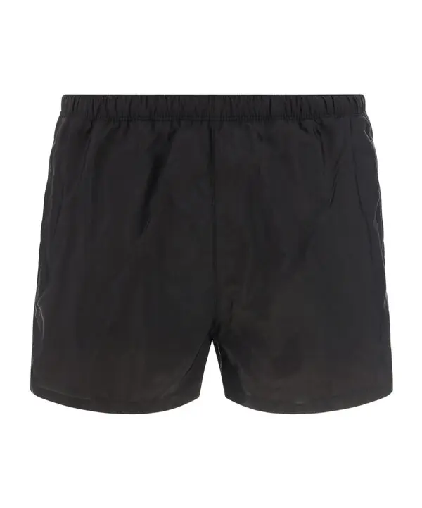Prada Contrast Stitching Swim Shorts - Black