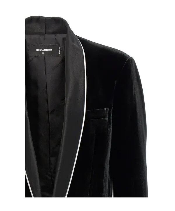 Dsquared2 Single-breasted Tailored Velvet Blazer