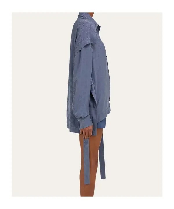 FERRAGAMO Monogram Silk Shirt