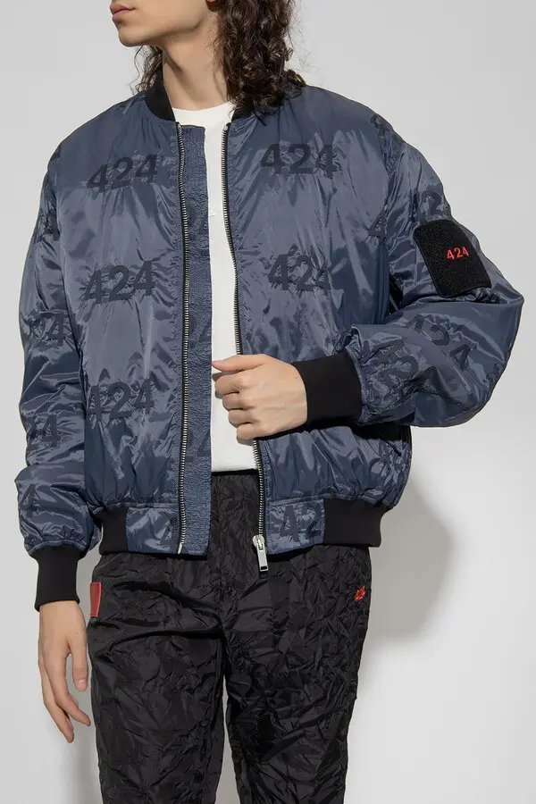 424 FAIRFAX 424 Reversible Emblem Bomber Jacket