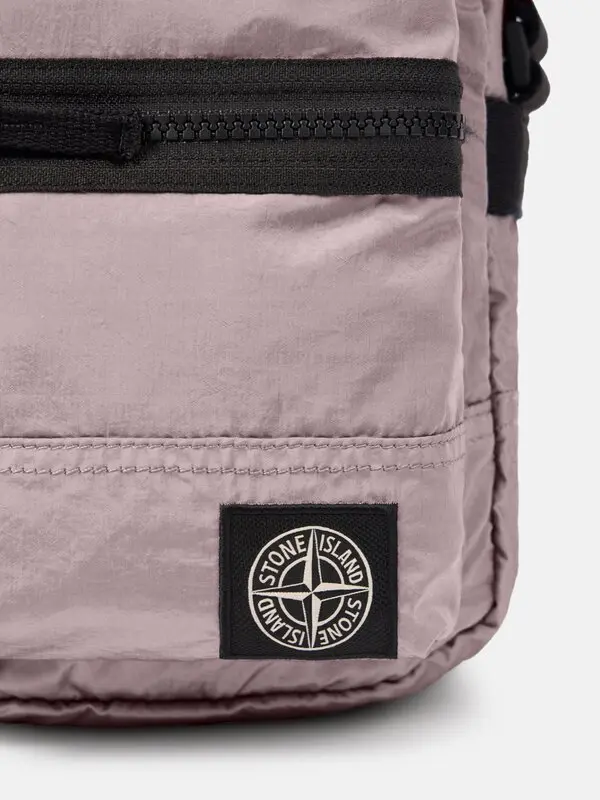 Stone Island Logo Patch Crossbody Bag - Black