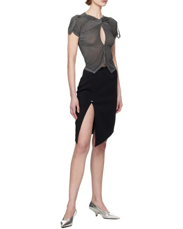 MUGLER Pierced Midi Skirt
