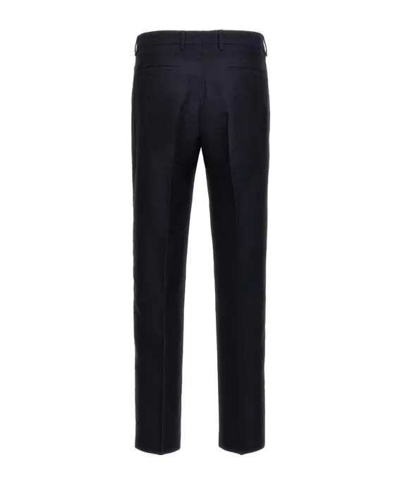 Etro Patterned Tailored Trousers - Black