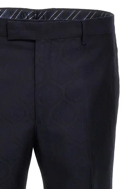 Etro Patterned Tailored Trousers - Black