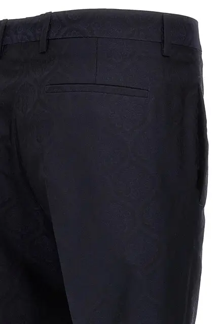 Etro Patterned Tailored Trousers - Black