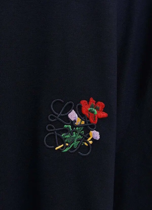 Loewe Floral-embroidered T-shirt