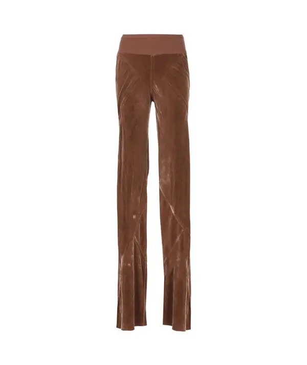 Rick Owens Elastic Waist Casual Pants - Brown