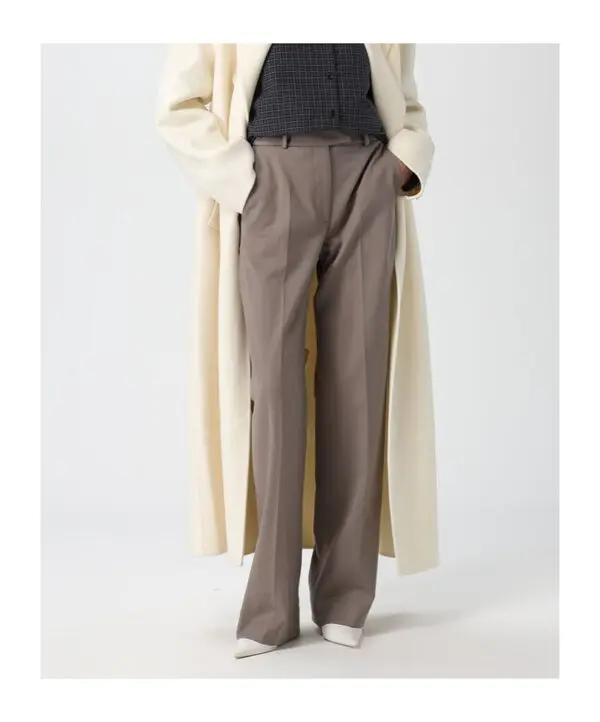 THE FRANKIE SHOP Tailored Wide Leg Trousers - Gray