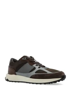TOD'S Panelled Lace-up Sneakers - Brown