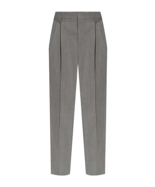 Victoria Beckham Drop-waist Straight-leg Trousers - Grey