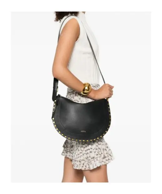 Isabel Marant Étoile Oskan Soft Zipped Shoulder Bag - Black