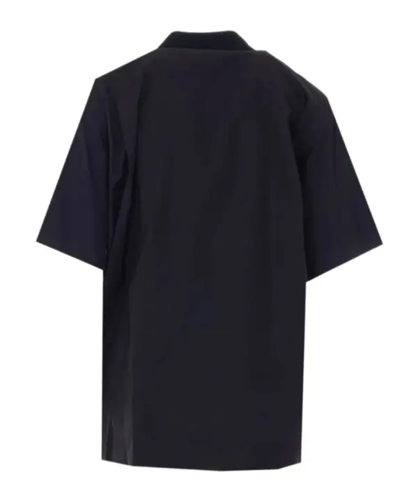Sacai Half-zip Short-sleeve Polo Shirt - Black