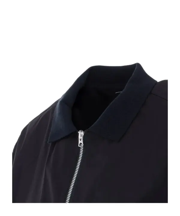 Sacai Half-zip Short-sleeve Polo Shirt - Black
